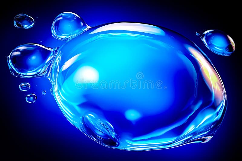 Close Up of Blue Object with Water Droplets on it S Surface. Generative ...