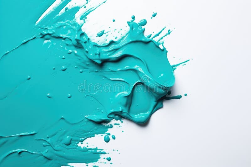 A Close Up of Blue Paint on a White Surface, Close Up View of a Tile ...