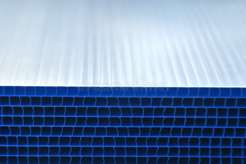 Blue Plastic Material Corrugated Board Texture and Background Stock ...