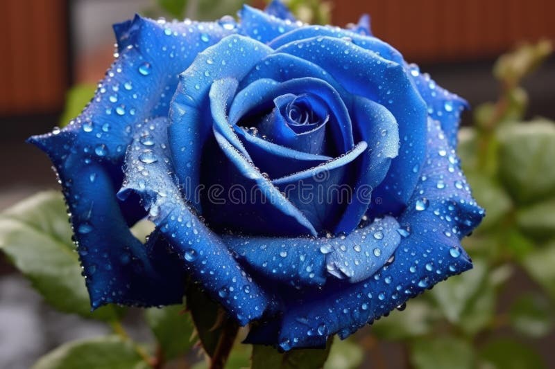 Close Up of a Blue Rose, Created Using Generative Ai Technology Stock ...