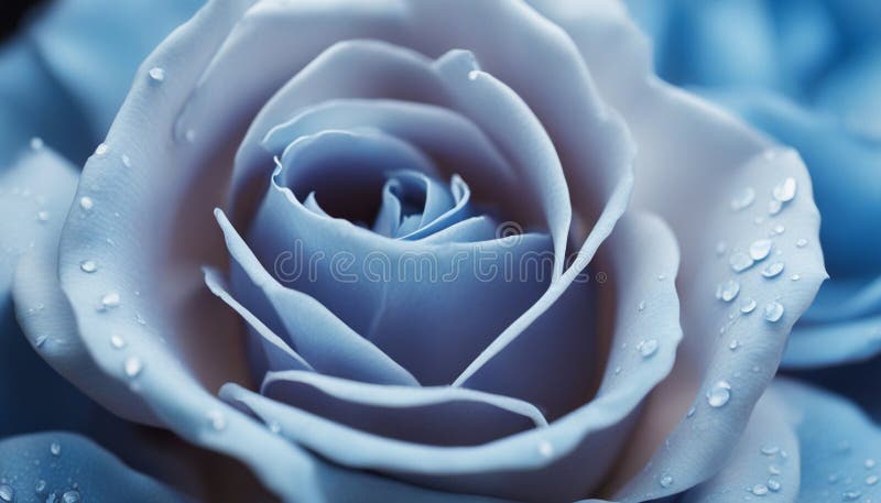 Close Up of Blue Rose Petals Stock Illustration - Illustration of ...