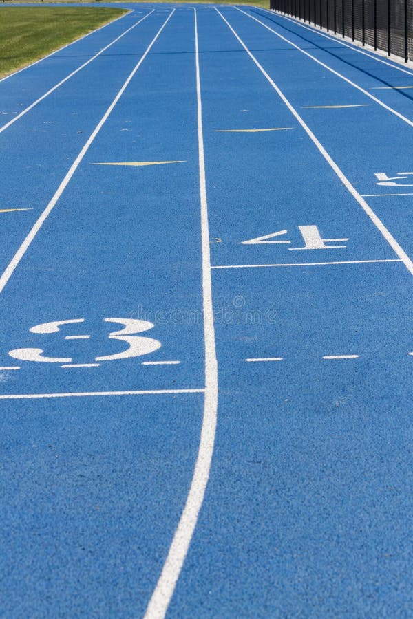 High School Track Detail With Numbers Stock Photo - Image of endurance ...
