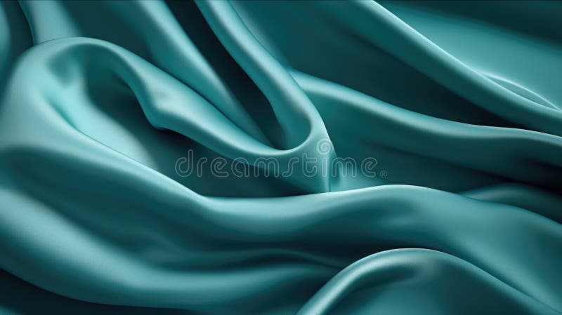 A Close Up of a Blue Silk Fabric Stock Illustration - Illustration of ...