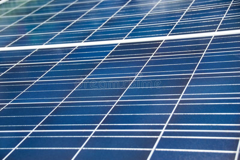 Close Up Blue Solar Cell Panel for Industry Stock Photo - Image of ...