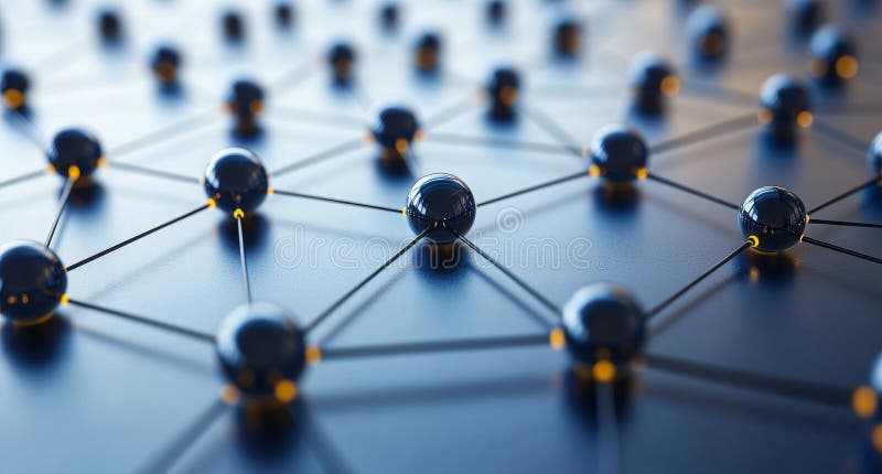 A Close Up of a Blue Surface with Many Small Spheres on it Stock Photo ...