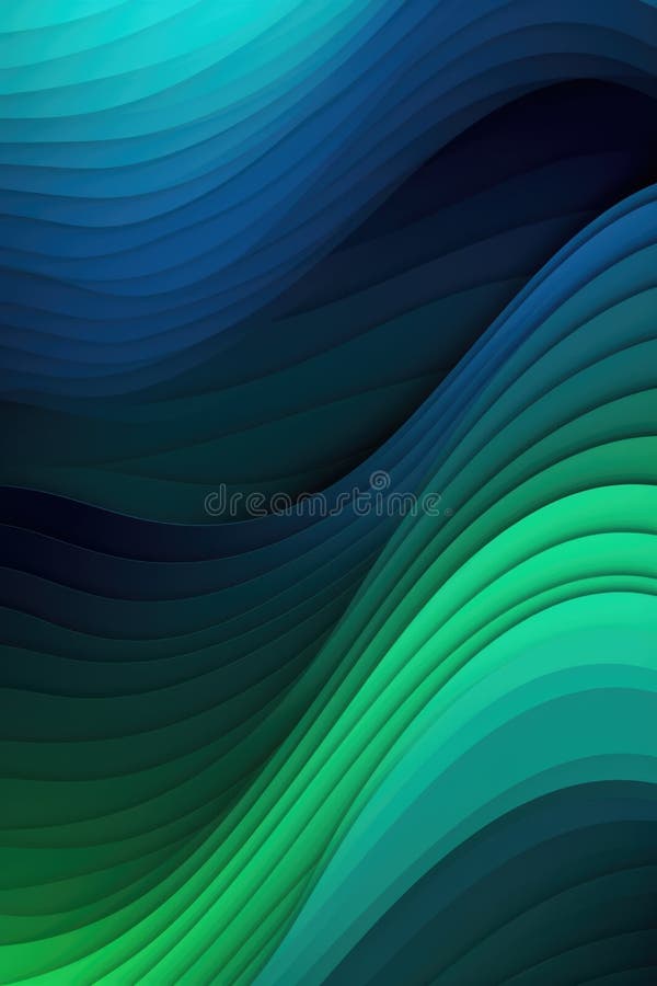 Close Up of Blue To Green Seamless Wave Pattern, Created Using ...