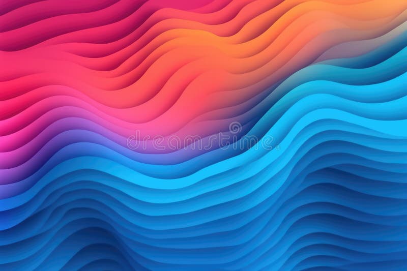 Close Up of Blue To Pink Seamless Wave Pattern, Created Using ...