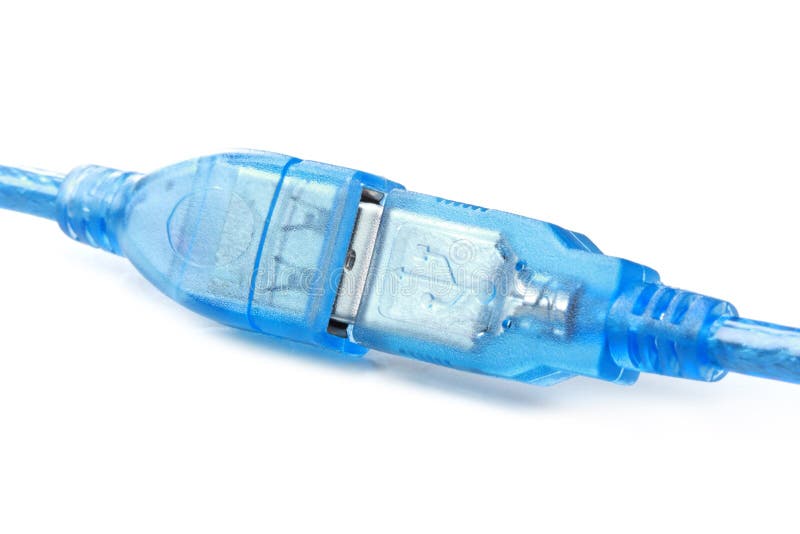 USB Plug and Cable Including Clipping Path Stock Photo - Image of chip ...