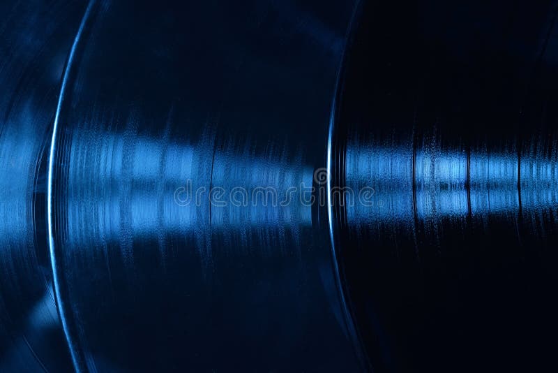 Close-up of Blue Vinyl. Blue Background Texture of Vinyl Records on a ...