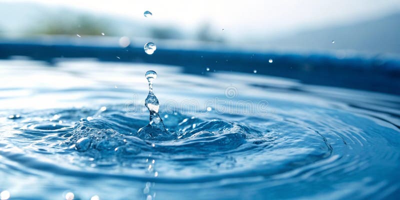 Close-up of Blue Water Ripple Stock Illustration - Illustration of ...