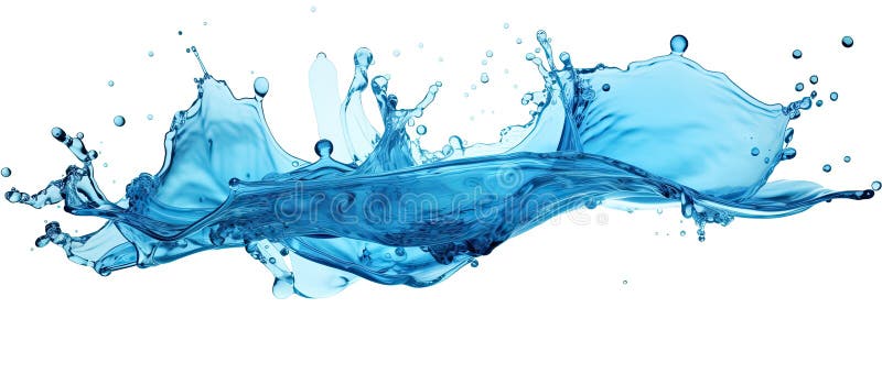 A Close Up of a Blue Water Splash with Bubbles Stock Photo - Image of ...