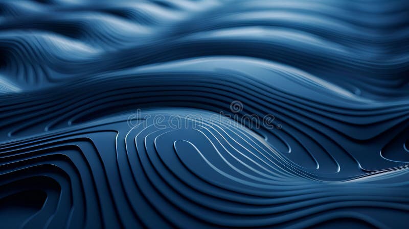 A Close Up of a Blue Wave Pattern Stock Photo - Image of create, close ...