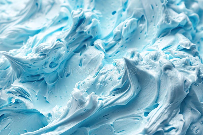 Close Up of Blue Whipped Cream Texture for Background and Design Stock ...