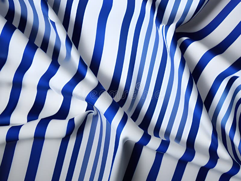 Close Up Blue and White Fabric Texture, Ai Generated Stock Illustration ...