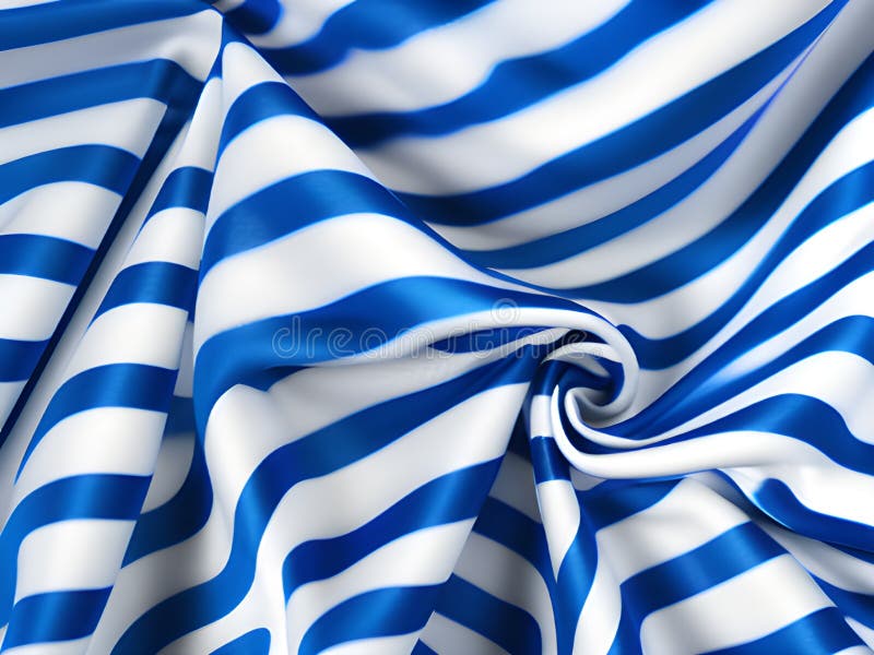 Close Up Blue and White Fabric Texture, Ai Generated Stock Illustration ...