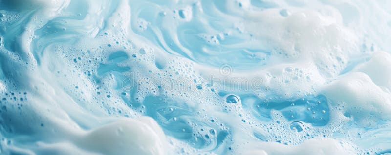Close-up of Blue and White Foamy Soap Texture, Abstract Background ...