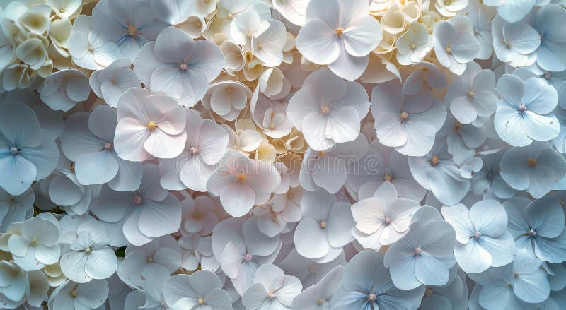 Close Up of Blue and White Hydrangeas Stock Photo - Image of texture ...