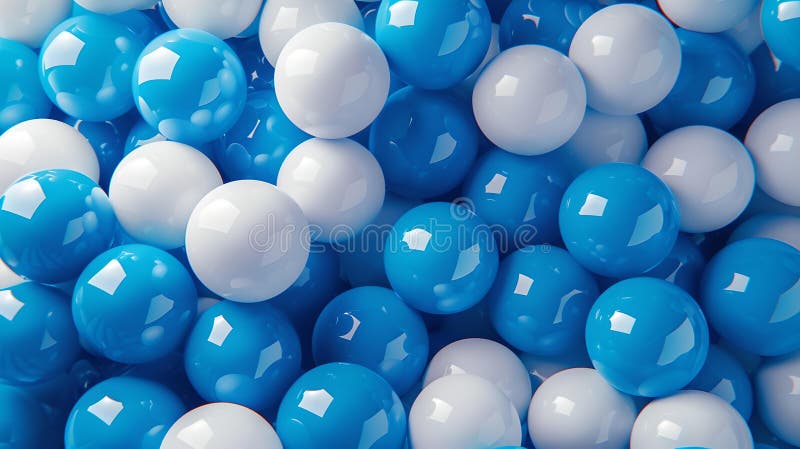 Vivid Blue and White Spheres in Close-up. Modern Abstract Background ...