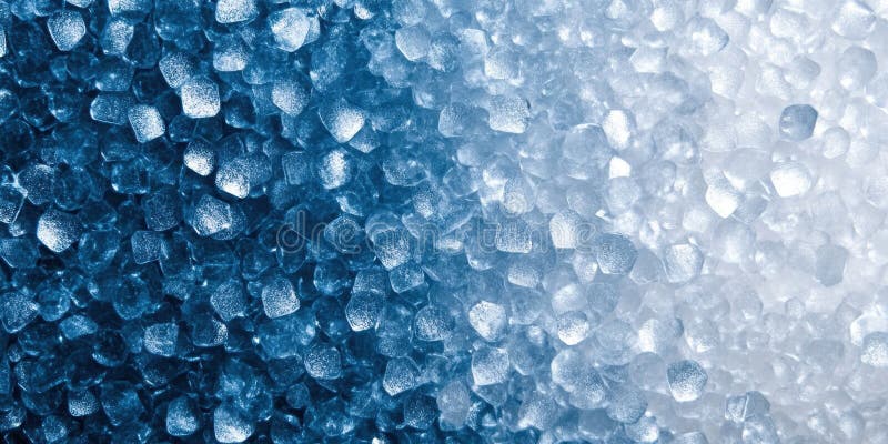 Close-up of Blue and White Sugar Crystals in Light Gradient Stock ...