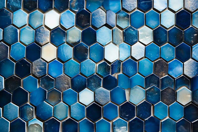 Blue Hexagonal Background with White Background and Blue Hexagonal ...