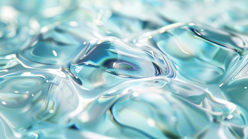 A Close Up of a Blue and White Watery Substance, AI Stock Image - Image ...