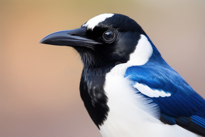 Close Up of a Blue-winged Crow (Hooded Crow). Generative AI Stock ...