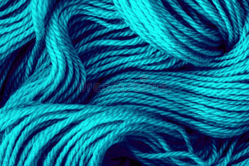 Close Up the Blue Yarn Thread As Abstract Background Stock Image ...