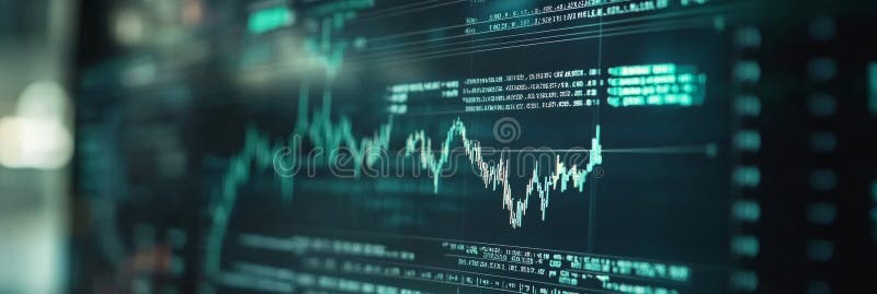 Close Up of a Blurred Digital Stock Market Graph Featuring Data Points ...