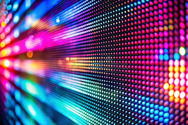 CloseUp LED blurred screen stock illustration. Illustration of effect ...