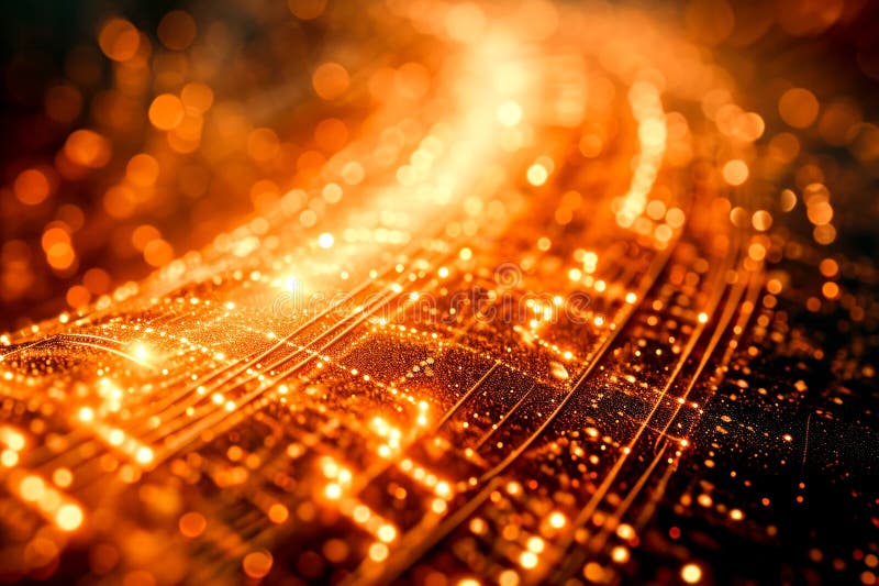 A Close Up of a Blurry Image with Lots of Lights, AI Stock Image ...