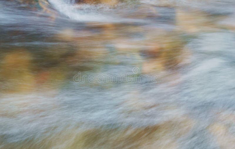 Close Up of Blurry Water Flowing on River in Forest Stock Image - Image ...