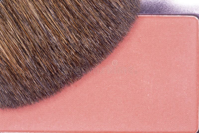 Close Up of Blush Powder with Applicator Brush Stock Image - Image of ...