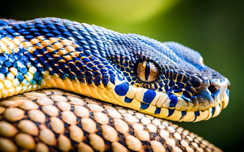Close Up of a Boa Constrictor Snake, Thailand Stock Illustration ...