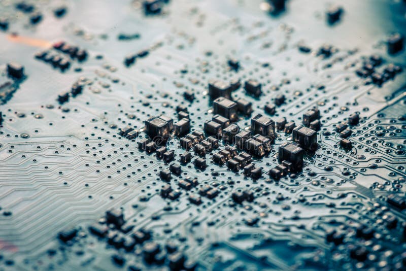 Close-up Board with Micro Chips from an Electrical Appliance or ...