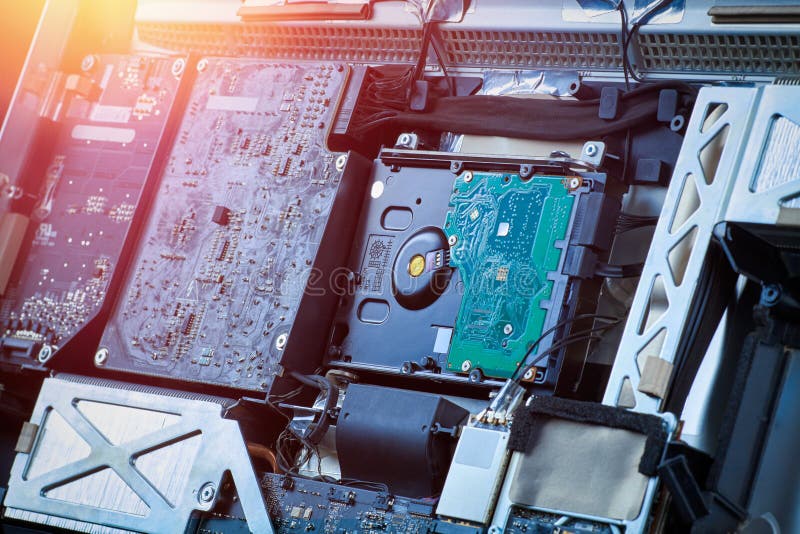 Close-up Board of a Personal Computer Stock Image - Image of component ...
