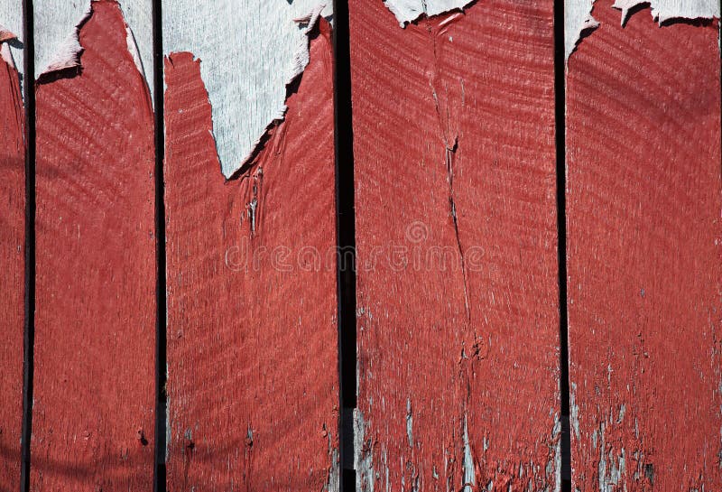 Close Up of the Boards of an Old Peeling Red Painted Barn for ...