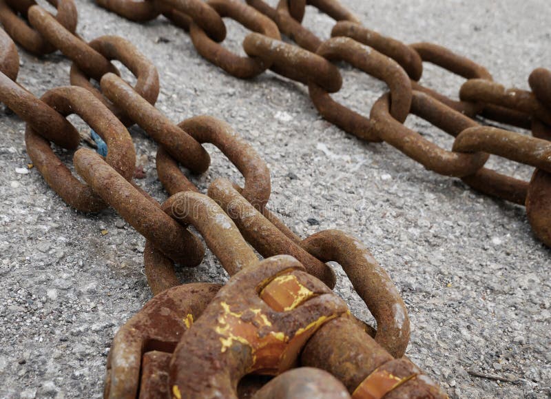 Close-up on Boat Chains Rusted by Water Stock Image - Image of chains ...
