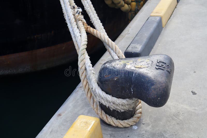 Boat Cleat stock photo. Image of cleat, rope, pier, boat - 338824696