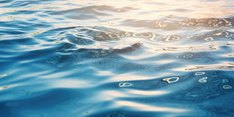 A Close Up of a Body of Water with Waves Stock Illustration ...