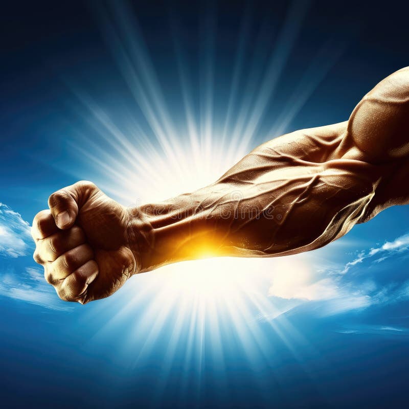 Close Up on a Bodybuilder Biceps,shoulder,arm Isolated Stock Image ...