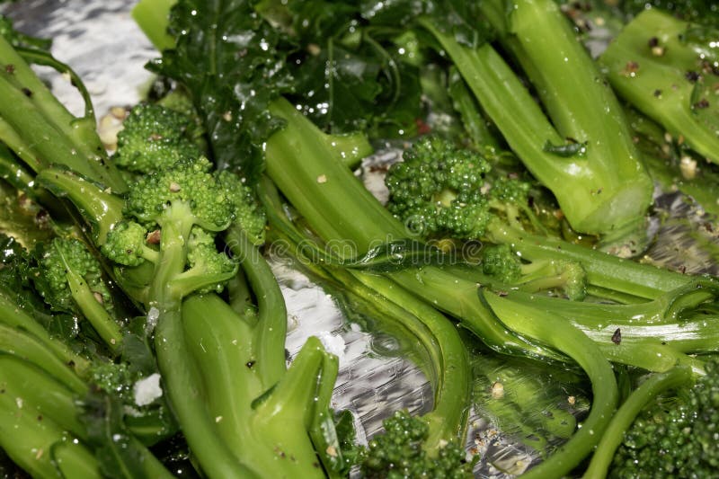 Close Up of Boiled and Roasted Broccoli Vegetable Ready for Dinner ...