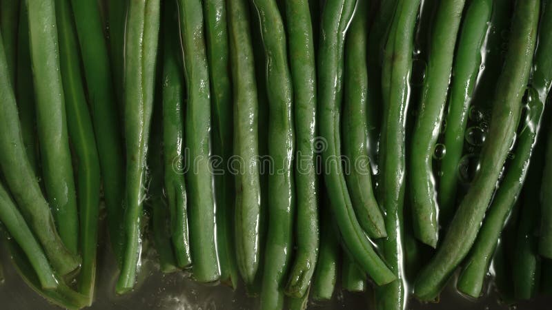 CLOSE UP: Boiling Green String Beans in Hot Water Stock Image - Image ...
