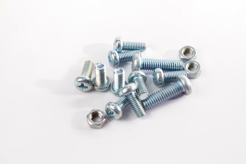 Close up Bolts stock photo. Image of silver, steel, metal - 55758038