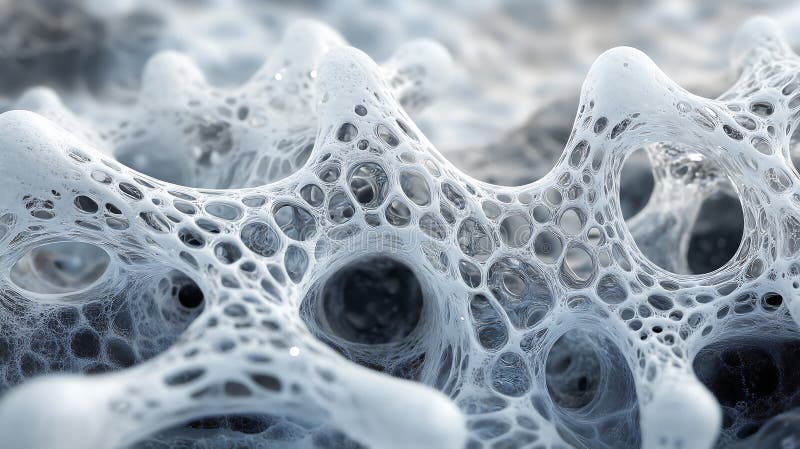 Close-Up of Bone Molecular Structure Stock Illustration - Illustration ...