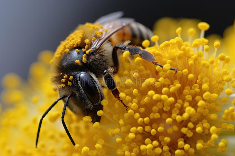 Close-up of Bonnet with Pollen, Ideal for Spring Break Shot Stock ...