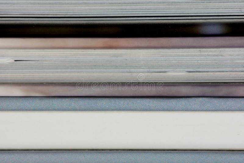 Close-up of a the Book Edge of Three Colored Books Stock Photo - Image ...