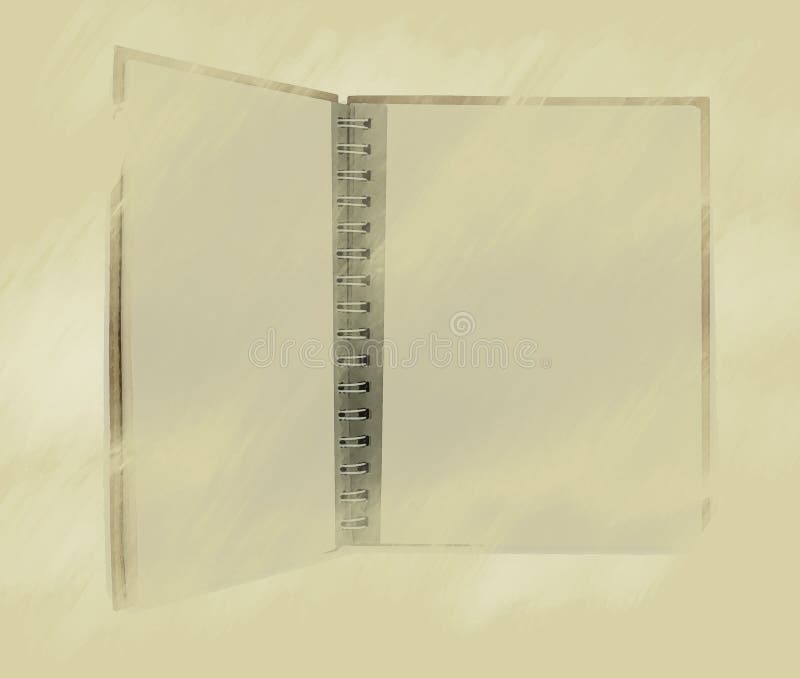 Close Up of Open Textbook with Blank Pages Stock Photo - Image of cover ...