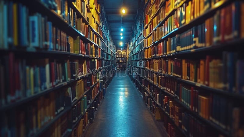 Close Up of a Bookshelf in Library, National Library Day Stock ...
