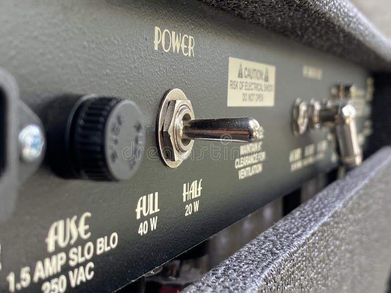 Close-up the Boost Input Jack of a Back Control Panel Electric Guitar ...