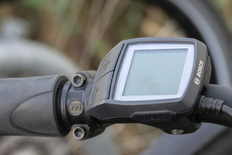 Close Up Bosch Bicycle Speed Meter at Amsterdam the Netherlands 5-4 ...
